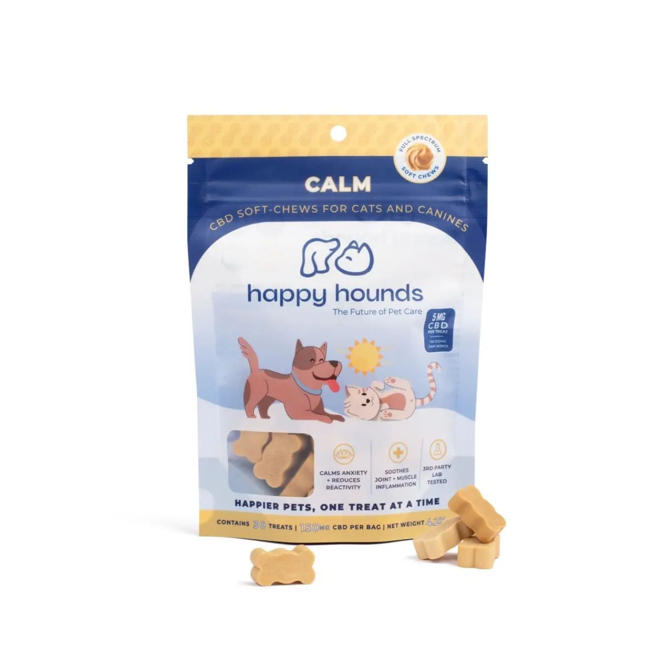 CALM | Peanut Butter Chews for Anxious Dogs - Happy Hounds